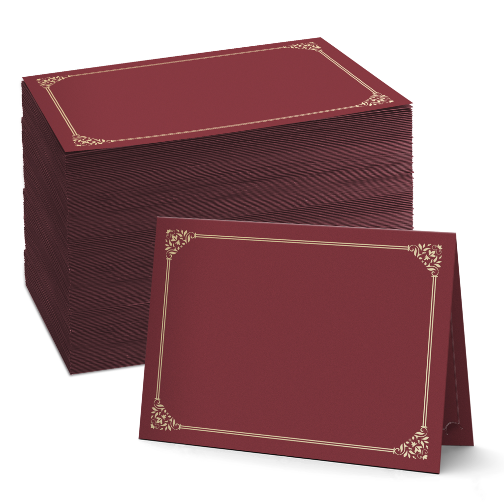100 Pack Red Certificate Holder - BELLE KR